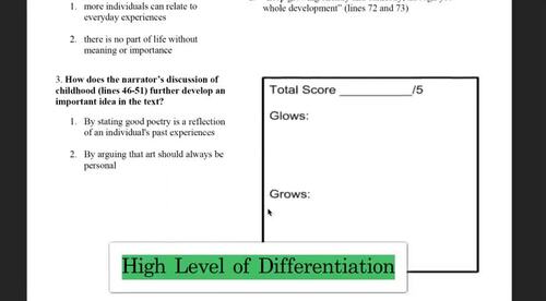 NYS EngageNY ELA Differentiated Assessment by Instructive Pandamonium