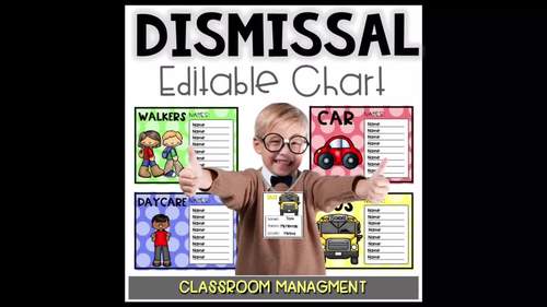 Editable Dismissal Chart and Tags | How we go home | Back to school ...