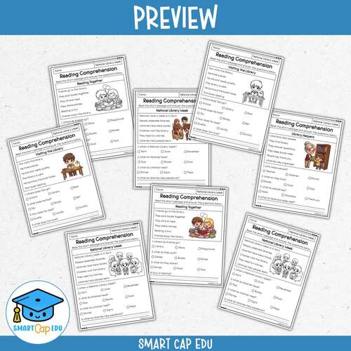 National Library Week Reading Comprehension | K-1 Literacy Activities