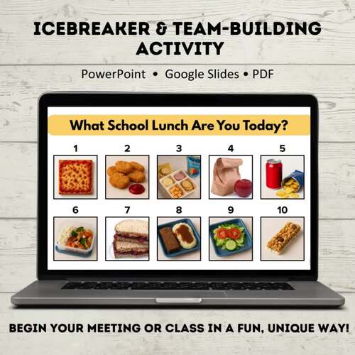 What School Lunch Are You Today? | Icebreaker Slide for Back to School ...