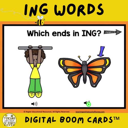 ING Words Phonics Activities | ING Word Family 1st Grade Phonics Boom ...