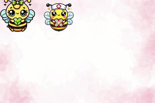 Adorable Kawaii Bee Clipart, Cute Cartoon Bees Digital Download for ...