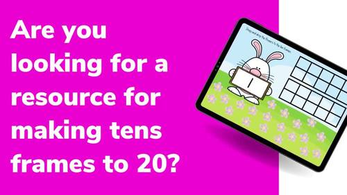 Make Tens Frames to 20 Digital Boom Task Cards by Fiddleheads | TpT