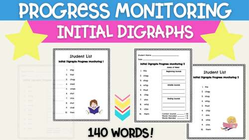 Phonics and Reading Decoding Progress Monitoring Assessments - Digraphs ...