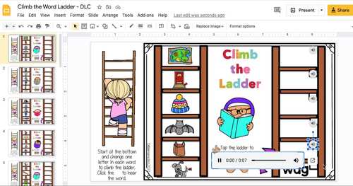 Google Classroom Reading CVC Words with Word Ladders by Della Larsen's ...