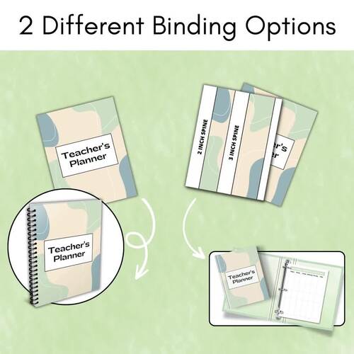 Teacher Planner | Teacher Planner Printable | Teacher Binder | TPT