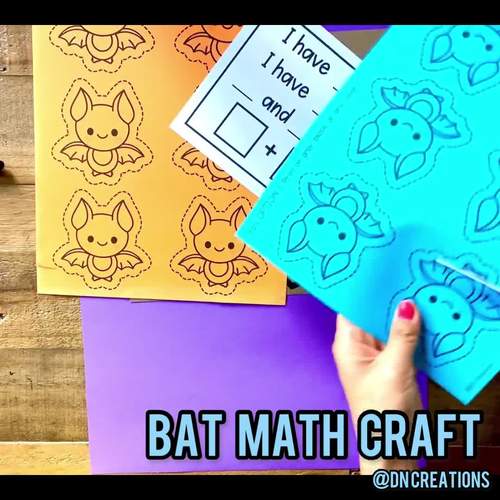 Bat Craft l October Craft l Halloween Craft l Bat Math Craft for ...
