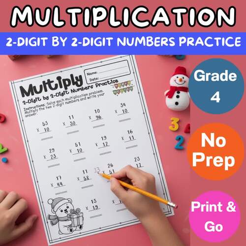 2-Digit by 2-Digit Multiplication Worksheets | Grade 4 Math Practice