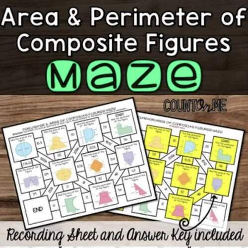 No Prep Perimeter and Area of Composite Figures Maze by Thriving ...