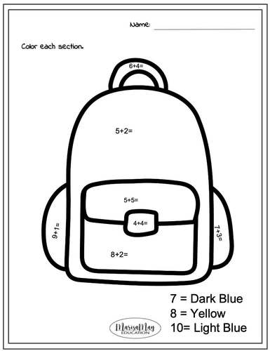 Elementary Math (Kindergarten) - Back to School Fun Activity Worksheets