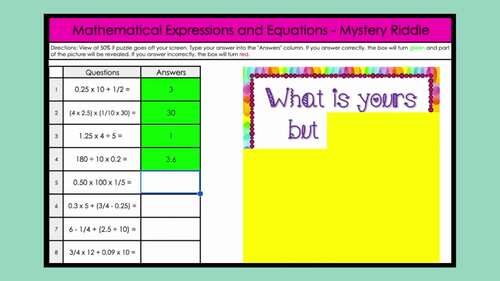 Order of Operations with Fractions & Decimals PEMDAS Digital Activity ...