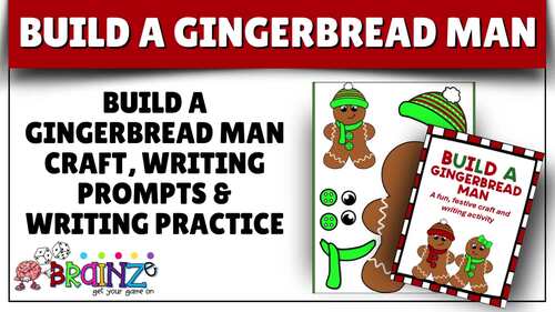 Christmas Craft & Writing Activity | Build-a-Gingerbread man | Literacy ...