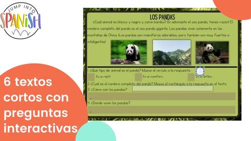 Spanish Informational Text - pandas - Dual Language Science - ciencia