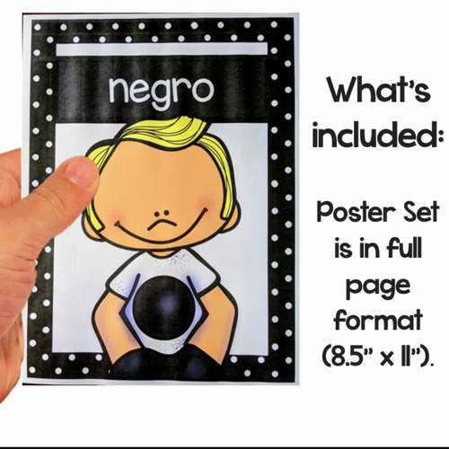 Colors in Spanish | Editable | Polka Dot | Los colores | Posters
