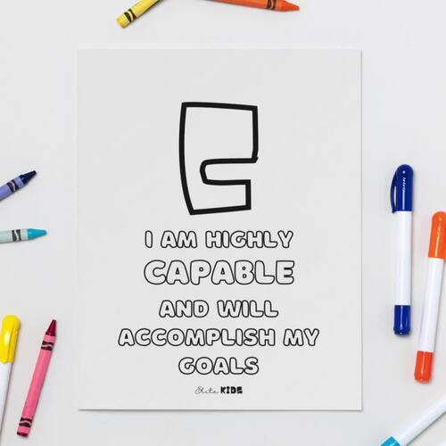 Social Emotional: Positive Affirmations Coloring Book by Elite Kids