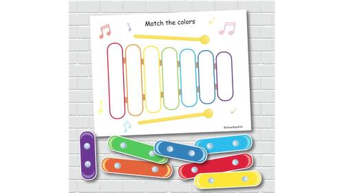 Xylophone Color Matching Activity for Kids, Toddler Printable | TPT