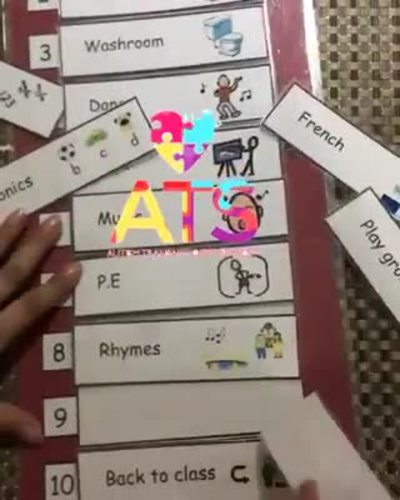 Visual Schedule cards for autism kids, Autism Transactional Support
