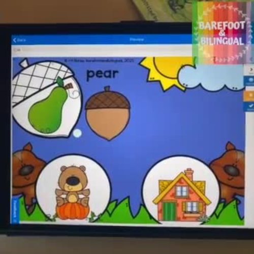 Fall Boom Cards | Rhyming | English | Google Slides | Fall Rhyming