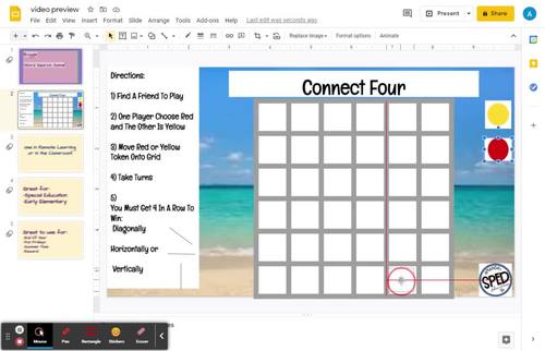 Connect Four Digital Game Interactive Google Slides Activity Classic Game