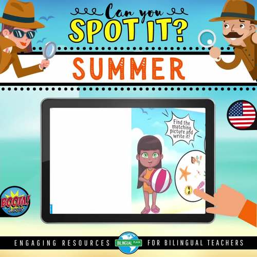 Boom Cards™ SUMMER VOCABULARY Can You Spot It? Digital Game | Bilingual ...