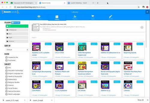 BOOM Bundled Kindergarten Math & ELA Digital Task Cards Summer Review