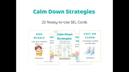 Calm Down Strategy Cards | SEL Breathing & Self-Regulation Activities