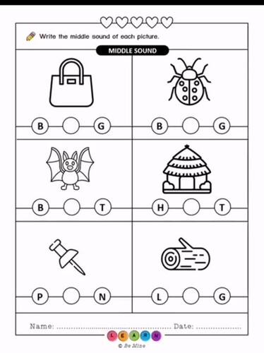 Letter Fun: Missing Sounds and Word Unscrambles Activity Sheets (K-Grade 1)
