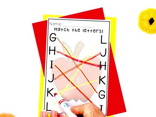 FALL Basic Skills Matching Worksheets | Preschool Pre-K Kindergarten