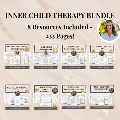 Inner Child Therapy Worksheet Mega Bundle, reparenting inner child ...