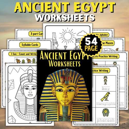 Ancient Egypt Worksheets & Coloring Pages for Kids – Fun History Activities