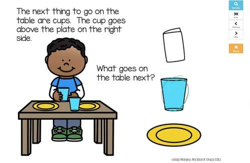 How to Set a Table | Digital Task Cards | Boom Cards by My Kind of Crazy