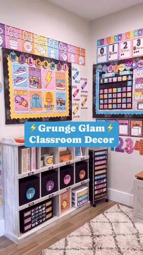 Grunge Glam Classroom Decor Bundle by Taught By Tatum | TPT