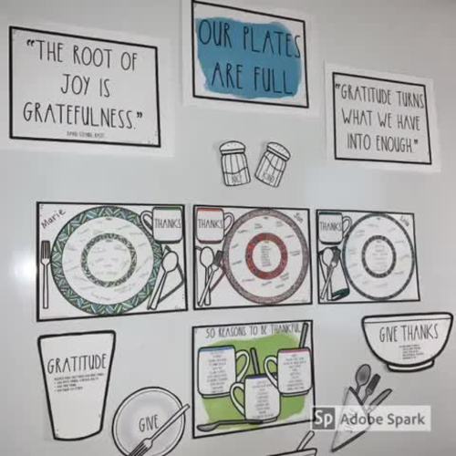 Gratitude Activities Journal and Placemats by The Counseling Teacher Brandy