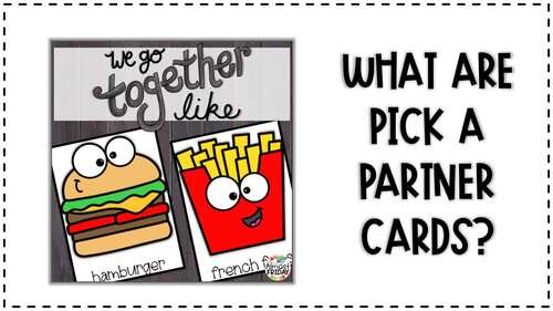 Pick a Partner | Food Friends Set 1 | Cards for Student Grouping