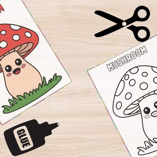 Mushroom Craft Template-Spring Bulletin Board Craft-Nature & Woodland ...