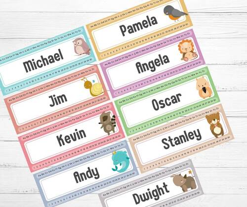 Editable Student Desk Plates, Student Name Labels, Student Desk Tags ...