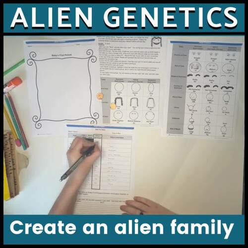 genetics and heredity punnett squares worksheet alien genetics project ...