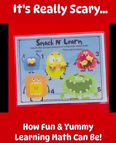 Snack Learning Bundle Hands-On Alphabet Number Mats for Preschool ...