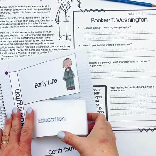 Booker T. Washington Mini-Lesson by Right Down the Middle with Andrea