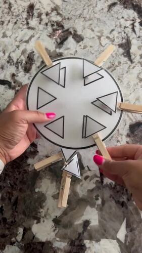 Fine Motor Triangle Wheel Matching (*EDITABLE* B&W and Color) | TPT