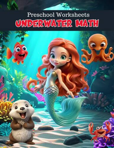UNDERWATER Math Worksheets for PreK, Preschool, Kindergarten and Homeschool