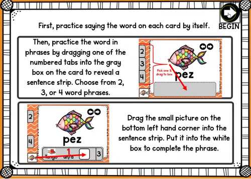 Spanish Artic & Phonology Flashcards: CVC Words + Phrases | Digital/No ...