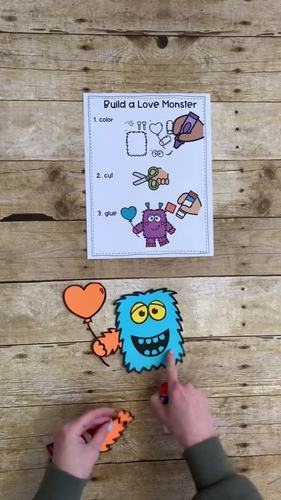 Build a Love Monster Writing Craft | Valentine's Day | February ...