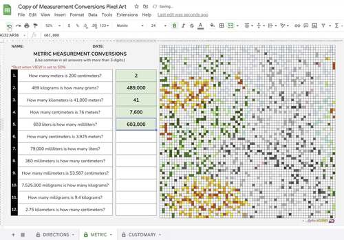Spring Easter Math Metric & Customary Measurement Conversions Digital ...
