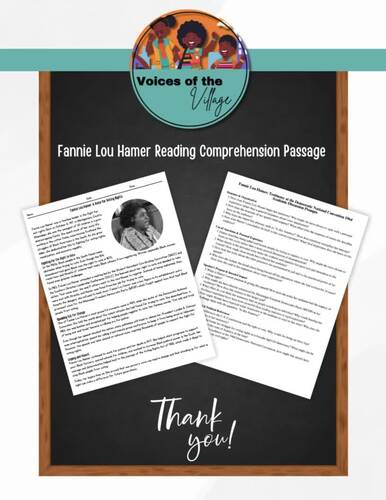 Fannie Lou Hamer Speech & Reading Passage – Voting & Civil Rights Analysis