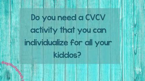 Apraxia Book CVCV Words CAS Activity for Expanding Utterances | TPT