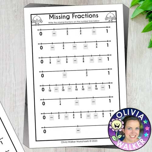 Fractions on a Number Line worksheets and Printable, order, fill in the ...