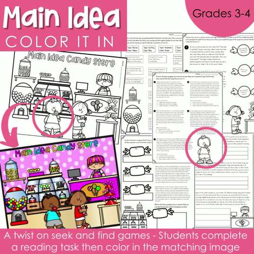 Main Idea & Details Activities - Reading Comprehension Worksheets - NO PREP
