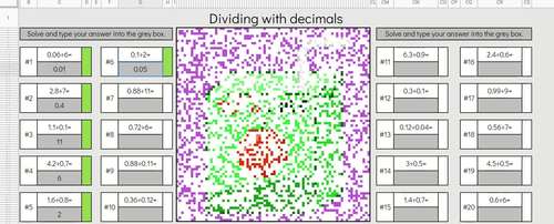 Digital Math Pixel Art | 5th Grade Fluency Decimal Division | TPT
