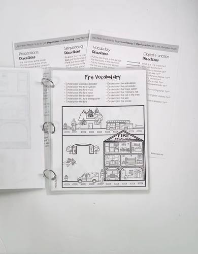 Fire Safety Week Speech Therapy Life Skills Interactive Book by Allison ...